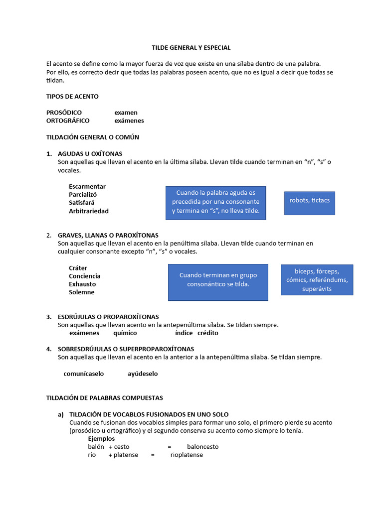 Tilde General y Especial | Descargar gratis PDF | Fonética | Idiomas