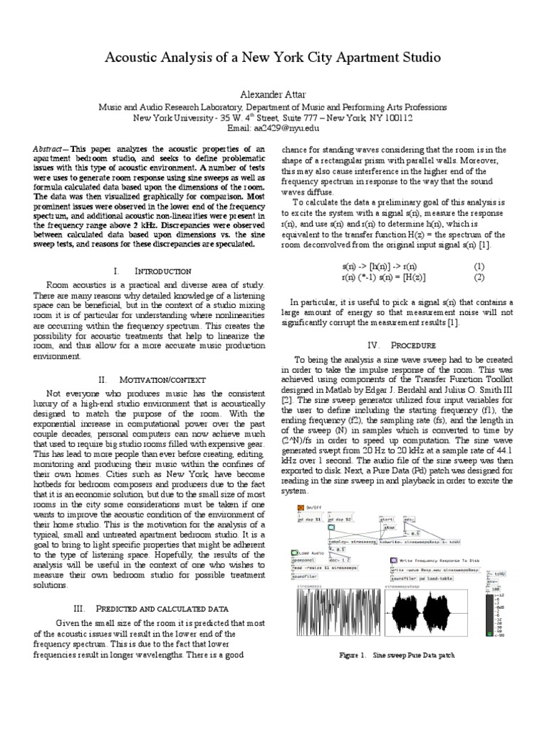 Acoustics Report 3 PDF | PDF | Acoustics | Frequency