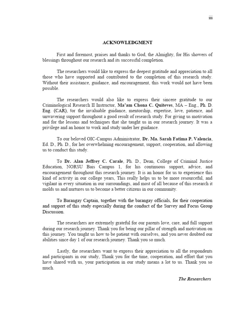 Acknowledgment | PDF