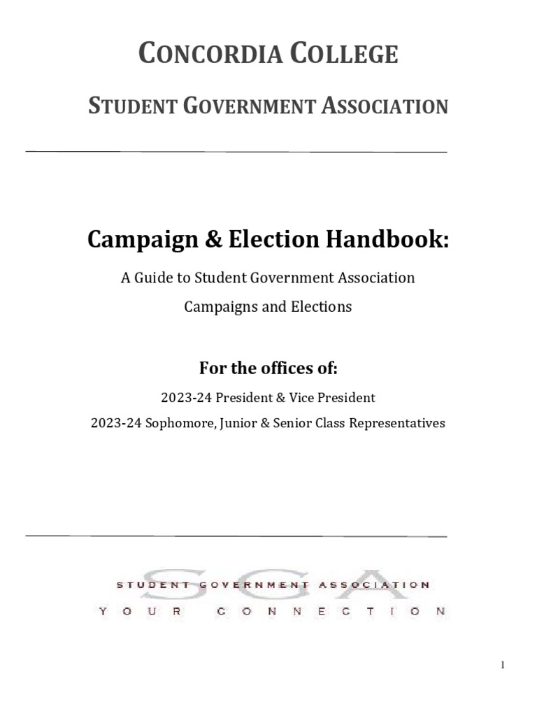 Sga Campaign Election Handbook - Spring 2023 1 | PDF | Elections ...