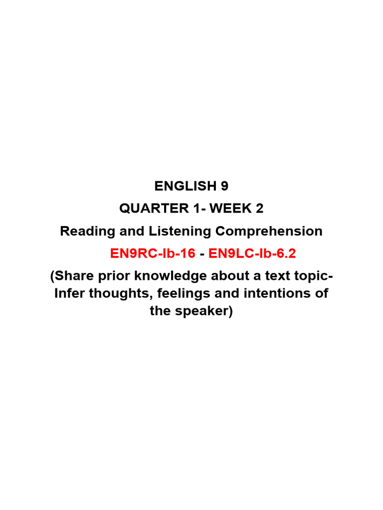 LEARNING MODULE | PDF | Human Communication | Cognition