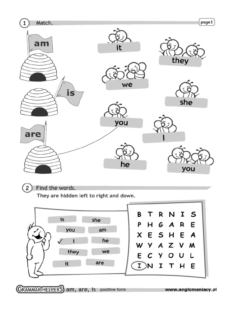 Verb To Be For Kids | PDF