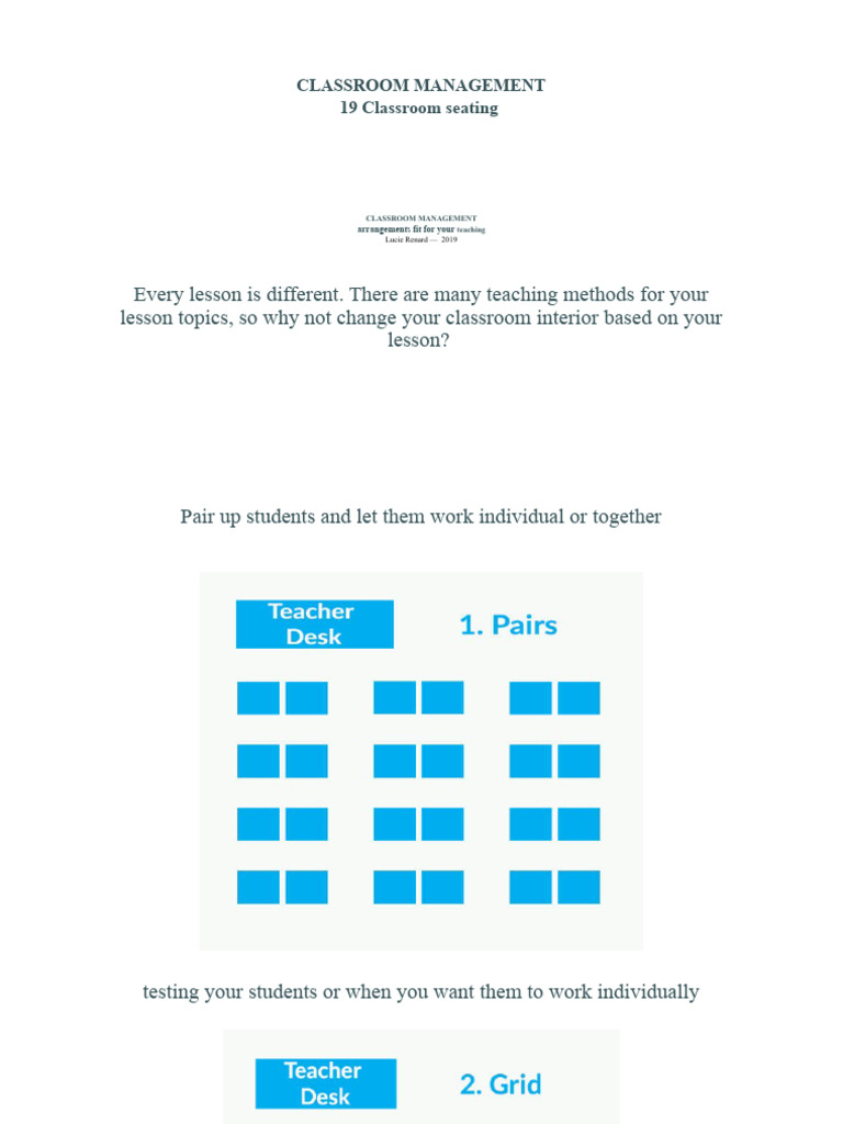 Classroom Arrangements | PDF | Classroom Management | Classroom