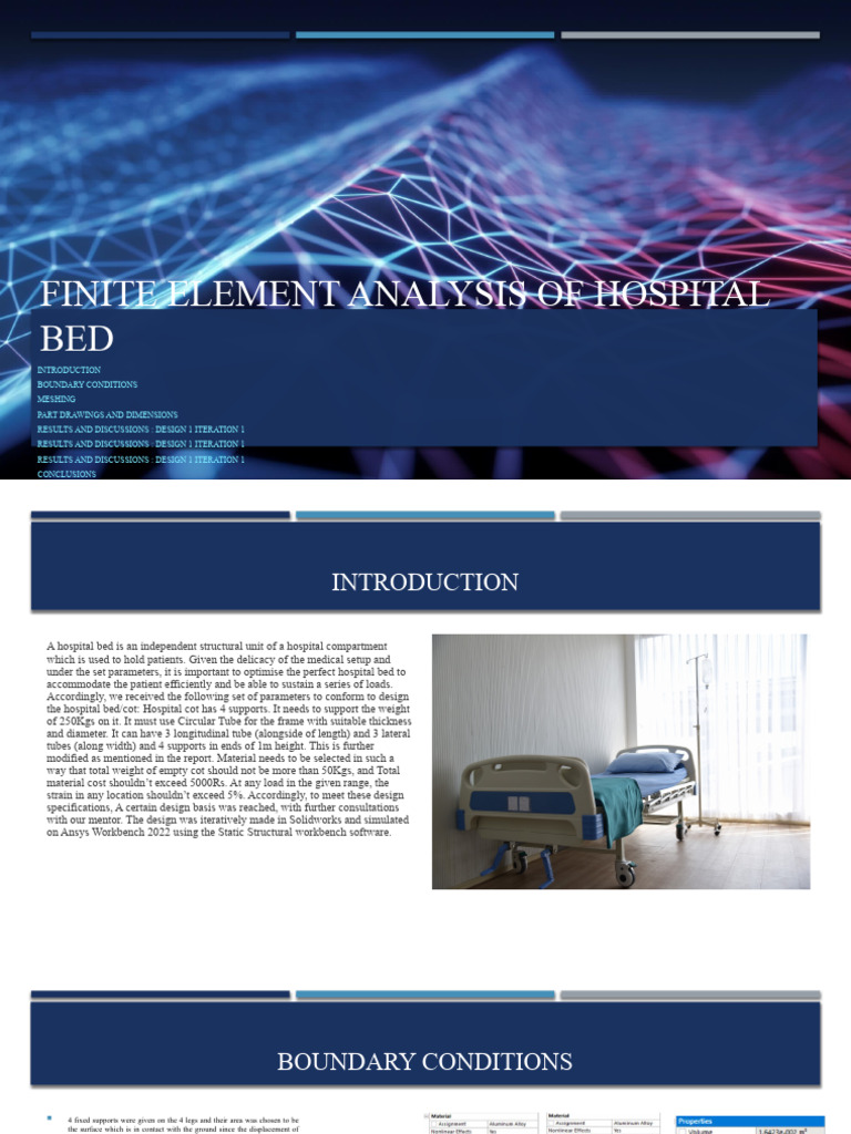 Finite Element Analysis of Hospital BED | PDF | Deformation ...