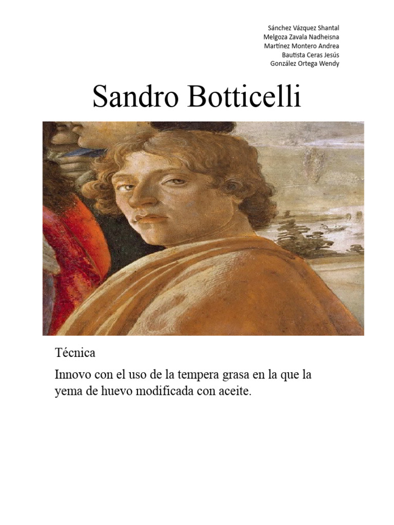 Sandro Botticelli | PDF | Artes plásticas | Pinturas