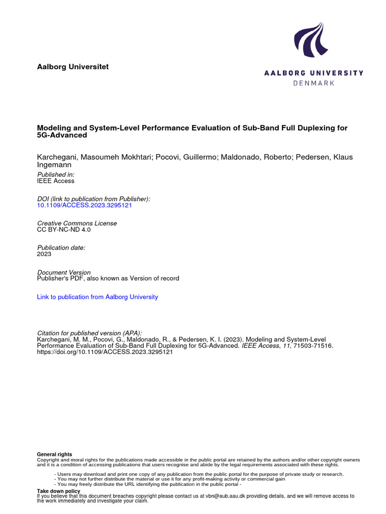 Modeling and System-Level Performance Evaluation of Sub-Band Full Duplexing For 5G-Advanced ...