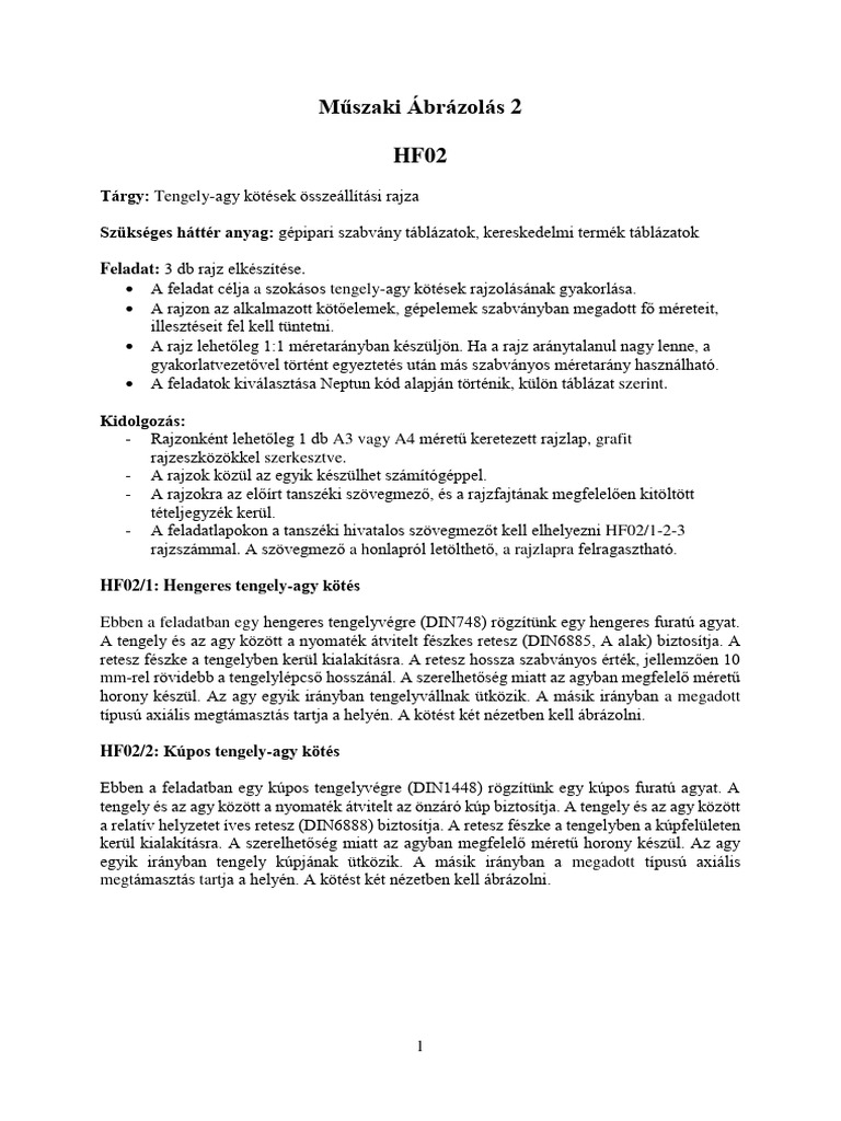 MÁ2 HF02 Kiírás 2024 Tavasz | PDF