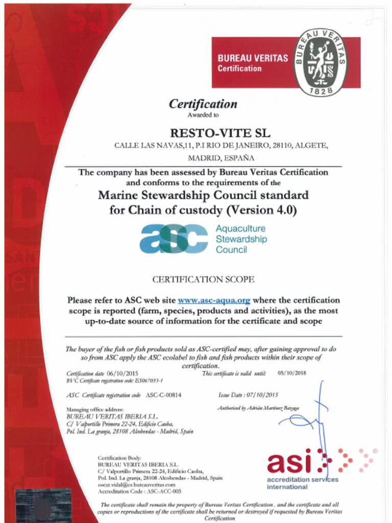 Asc Certificado | PDF