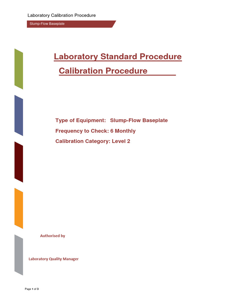 Slump Flow Baseplate | PDF