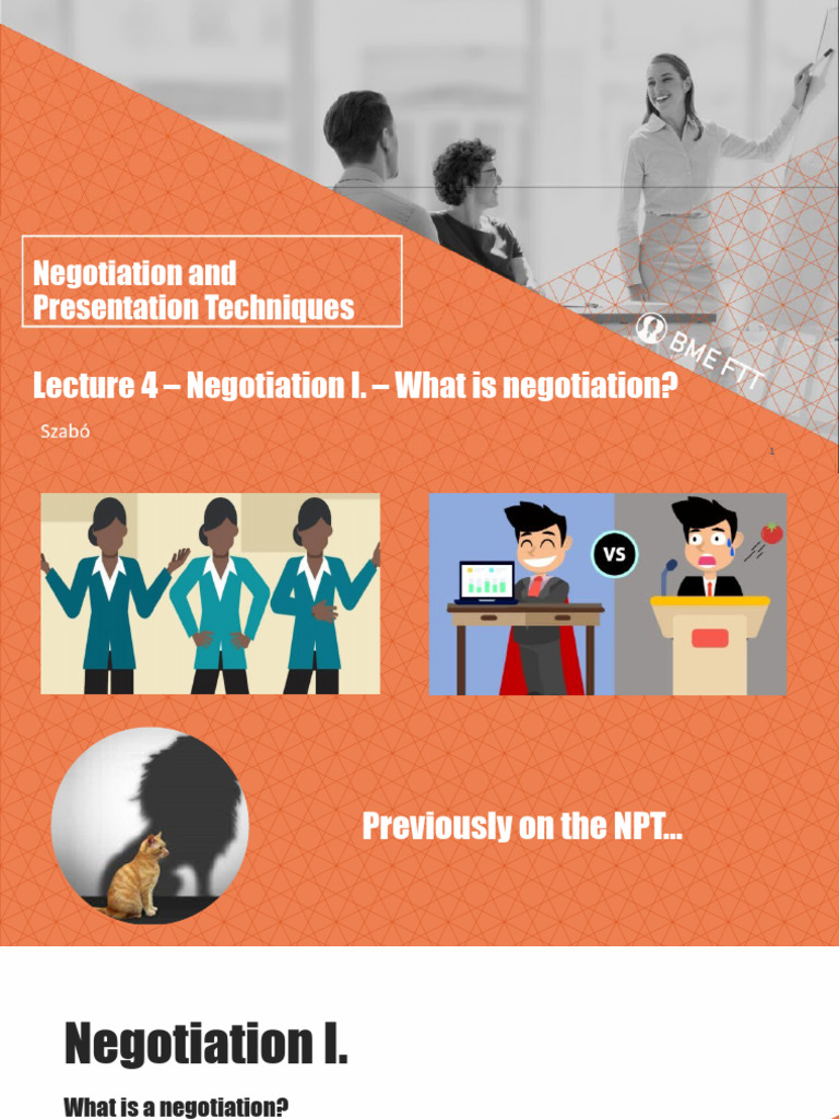 NPT Lecture 4 2024 Spring ESzK | PDF | Negotiation | Prices