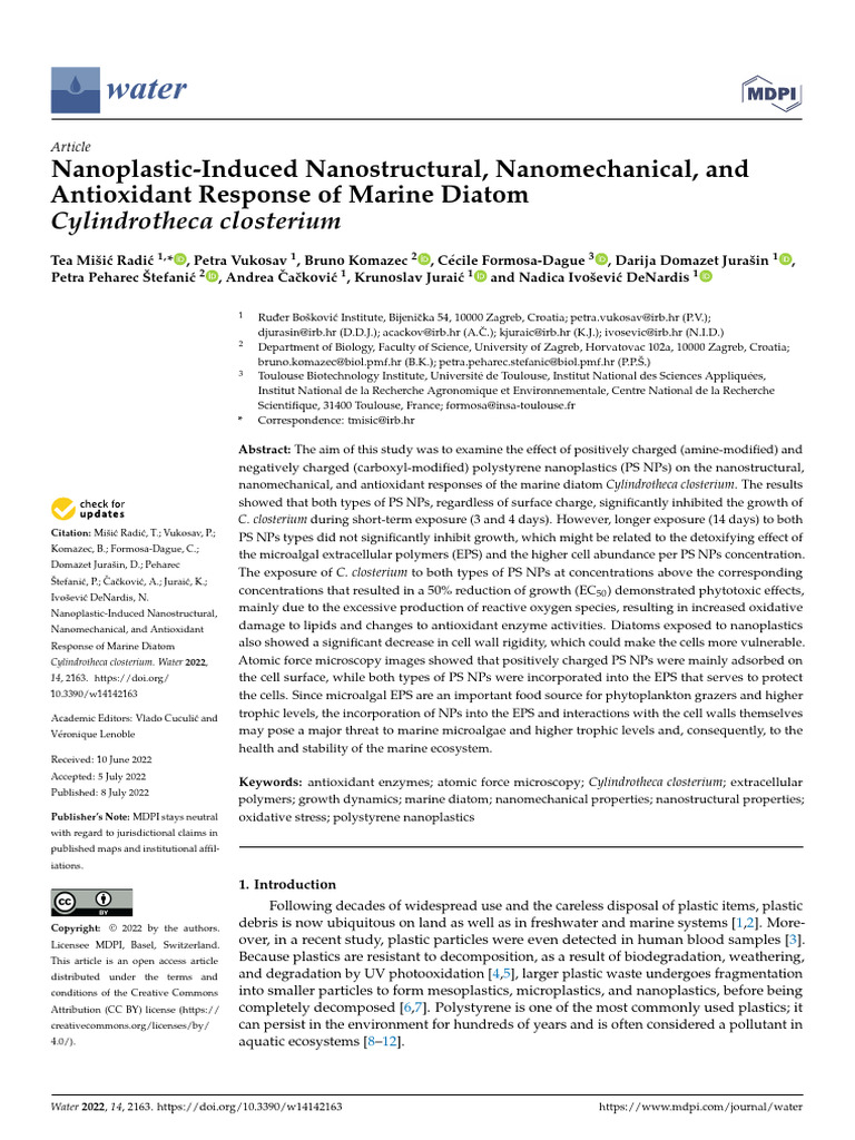 MisicRadicT Nanoplastic-Induced Water14 2020 02163 | PDF | Nanoparticle ...