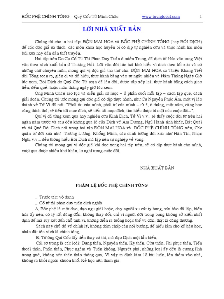 Boc Phe Chinh Tong | PDF