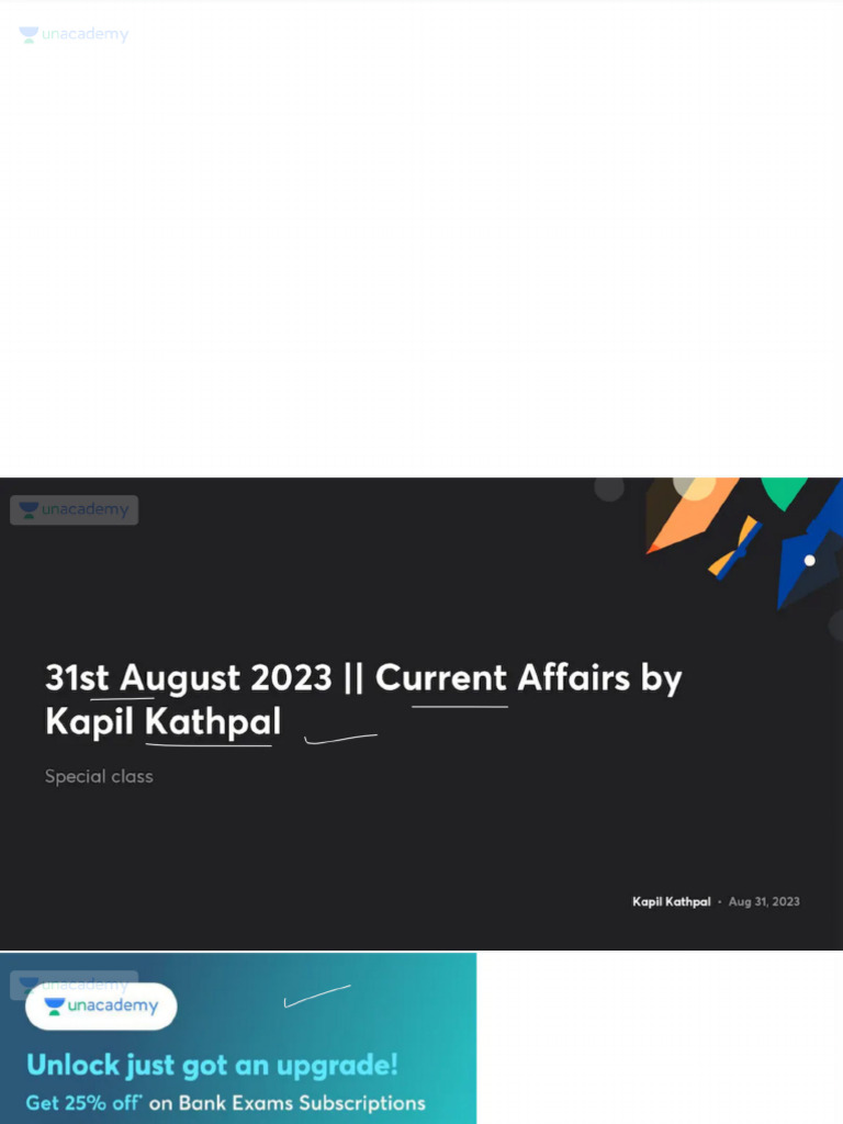 31st_August_2023__Current_Affairs_by_Kapil_Kathpal_with_anno | PDF
