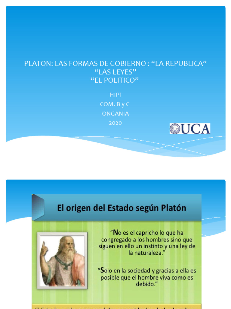 Platon Las Formas de Gobierno | PDF | Platón | Democracia