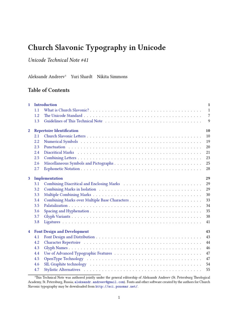 Church Slavonic Typography in Unicode | Download Free PDF | Character Encoding | Typefaces