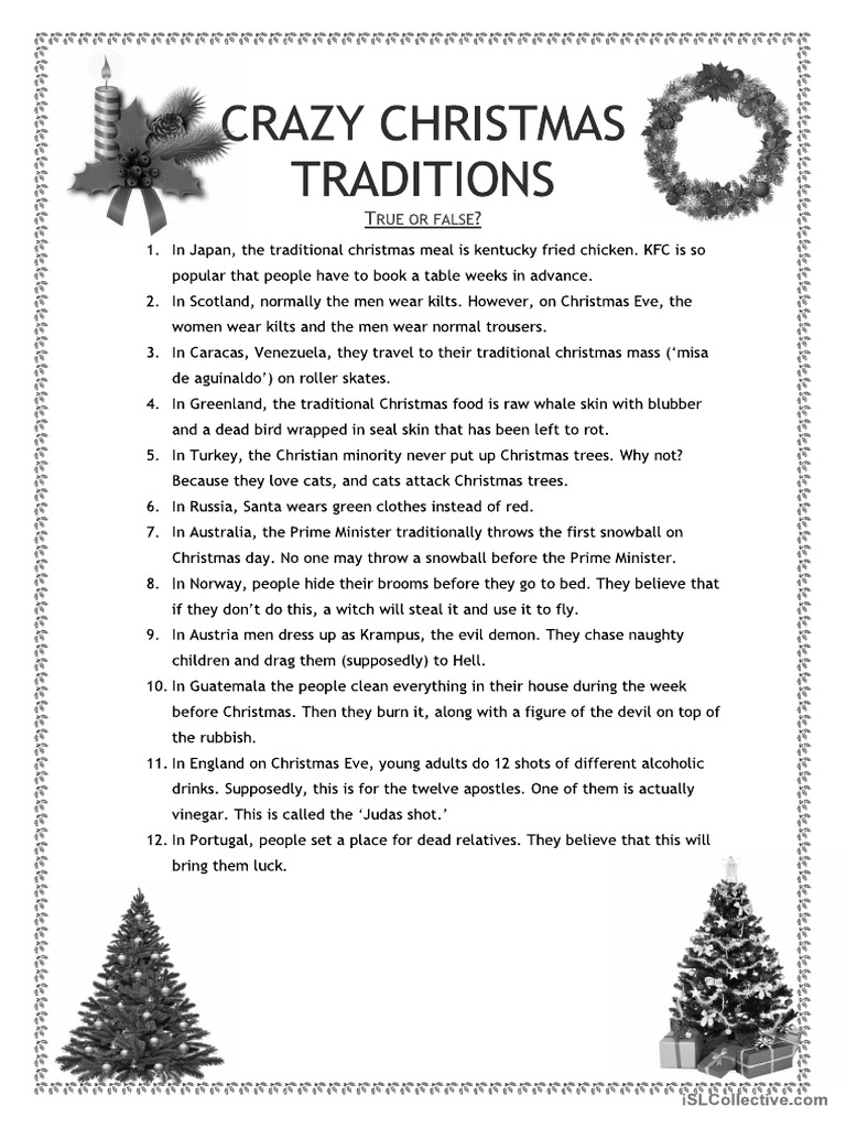 Christmas Traditions Quiz | PDF