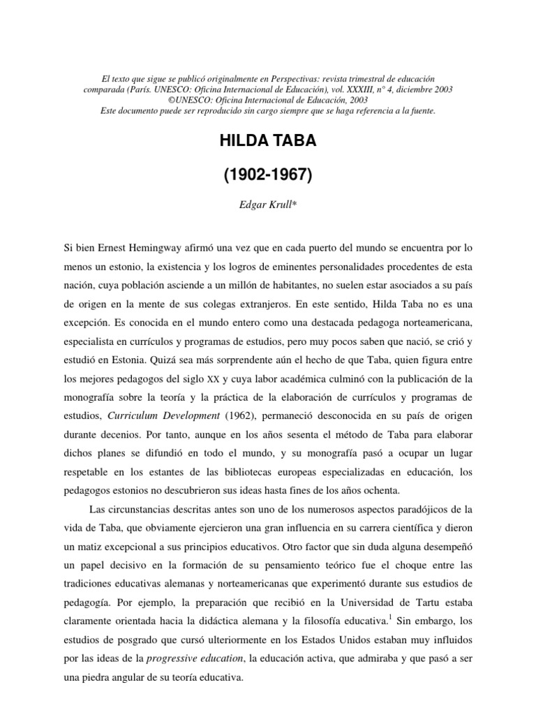 Hilda Taba | PDF