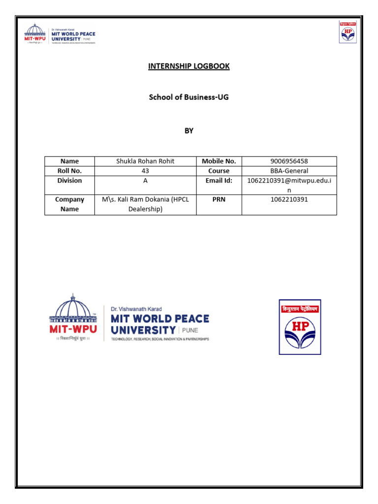 Internship Logbook Download Free Pdf Sampling Statistics