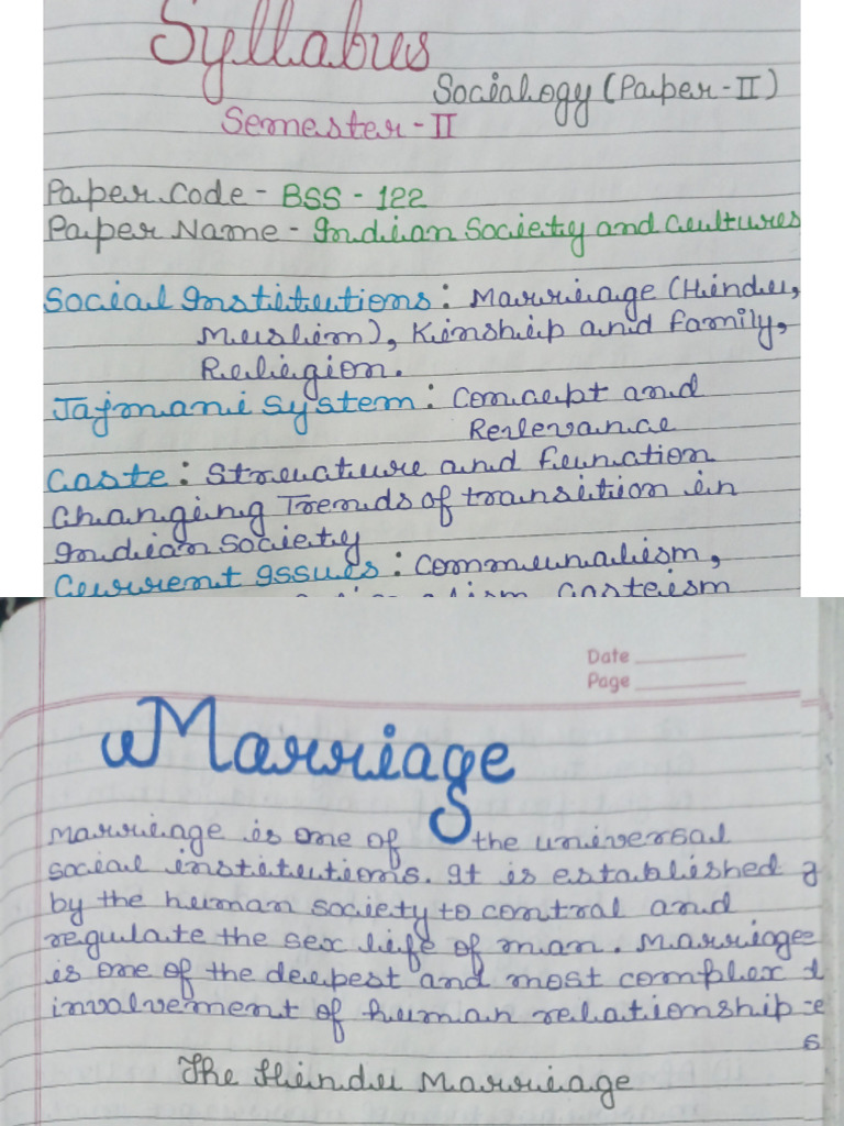 Sociology Semester 2 Paper 2 | PDF