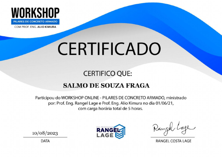 Certificado Curso Pilares 1 | PDF