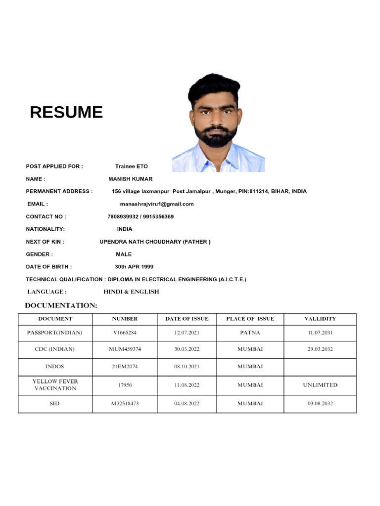 Resume Eto | PDF