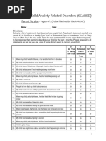 Depression Scale - Parent Version (RCADS-Parent) | PDF | Anxiety ...