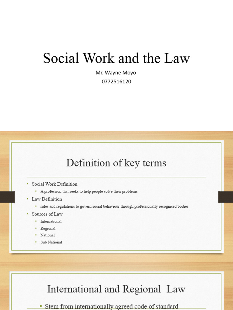Social Work's Legal Framework and Impact | PDF | Social Work | Legal ...