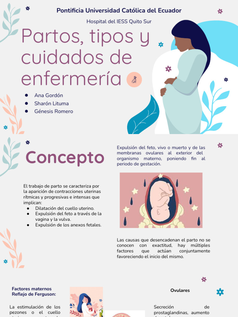 Partos, tipos y cuidados de enfermería-3 | PDF | Parto | El embarazo