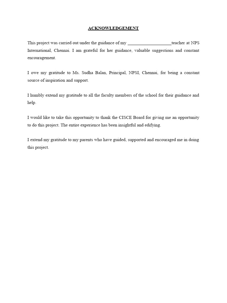 Acknowledgement | PDF