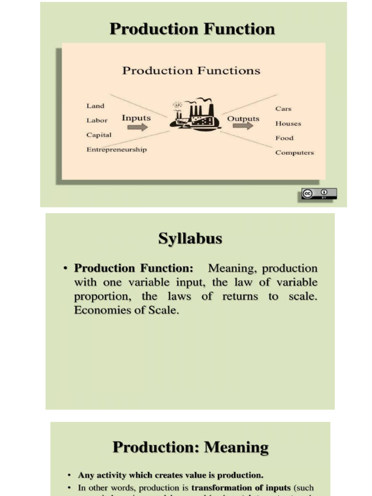 Production Function | PDF