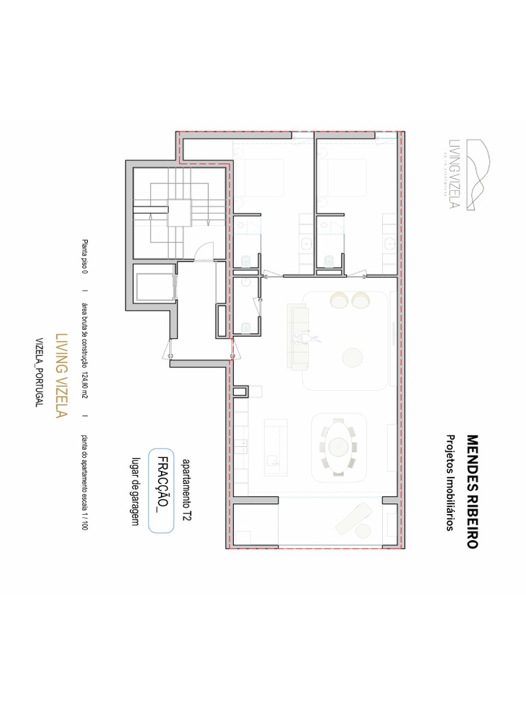 Planta Tipo T2 - Living Vizela | PDF