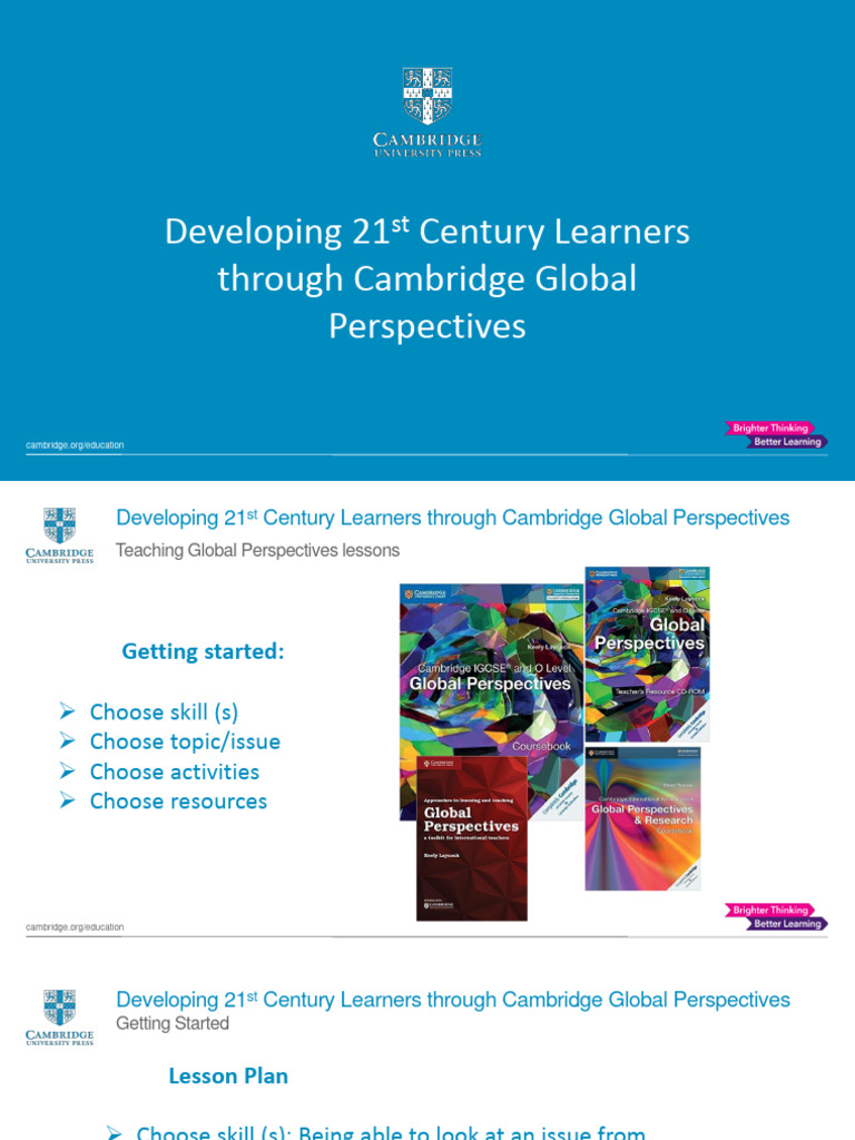 Developing 21st Century Learners Through Cambridge Global Perspectives ...