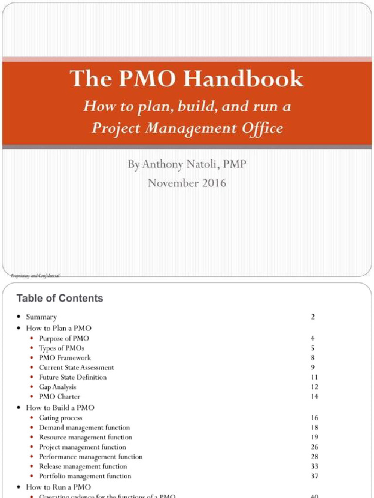 PMO Handbook | PDF