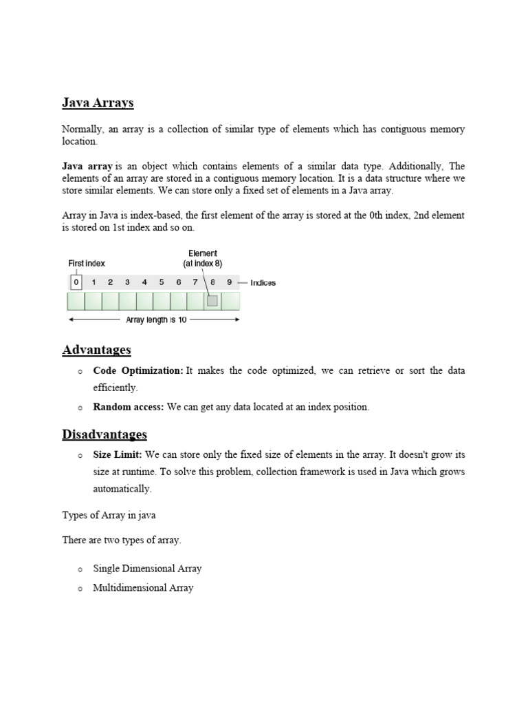 Java Array | PDF | Data Type | Data Java Array | PDF | Data Type | Data