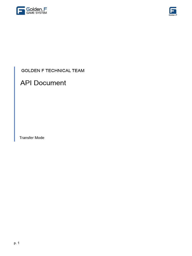 GOLDEN F API Integration Guide | PDF | Parameter (Computer Programming ...