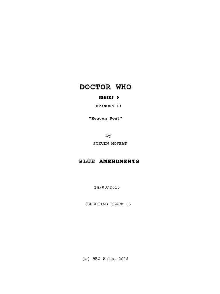 doctor who script - 9.11 | PDF | The Doctor (Doctor Who)