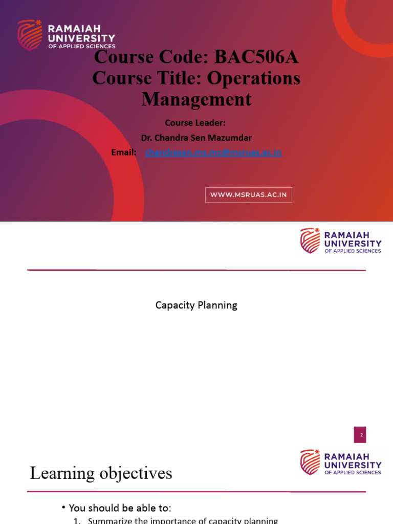 Capacity Planning | Download Free PDF | Capacity Utilization | Economies Of Scale