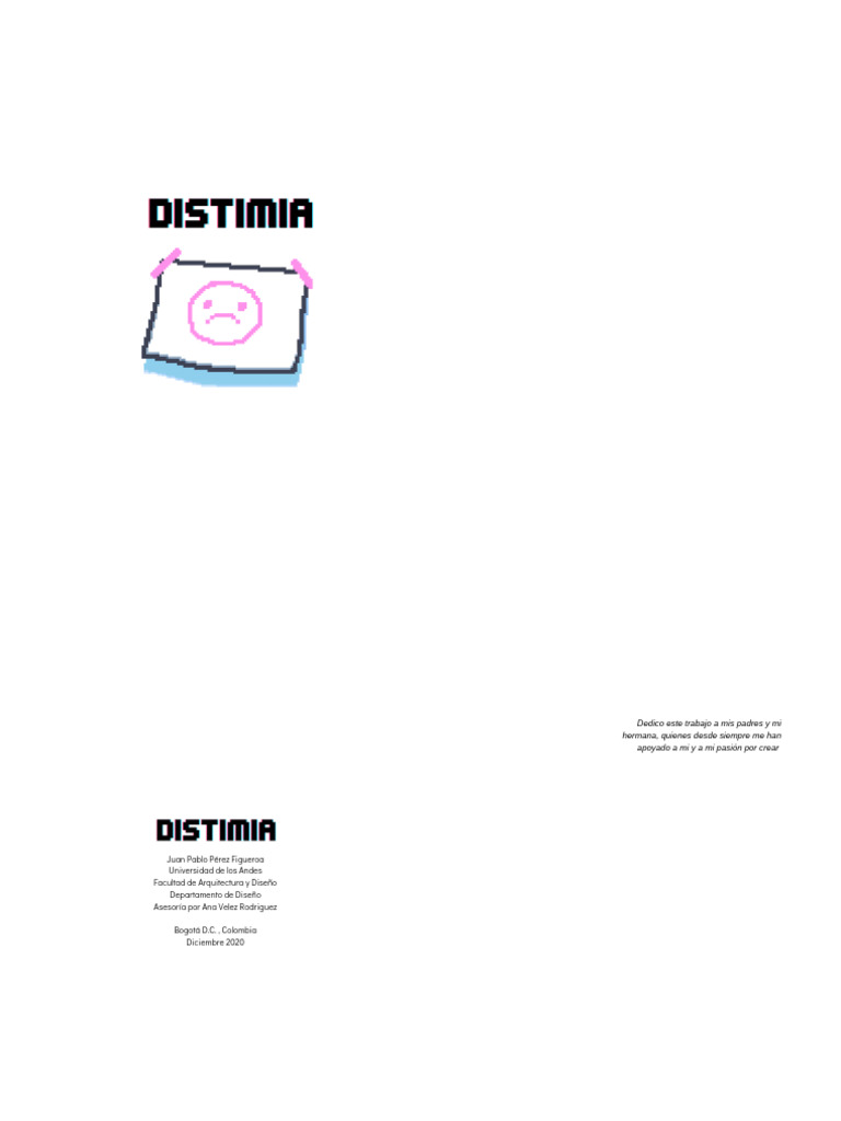 Distimia 2 | PDF | Trastorno depresivo mayor | Depresión (estado de ánimo)