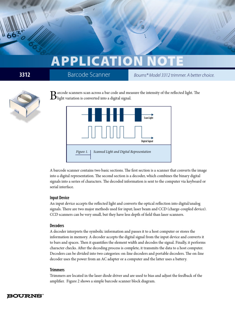 T0757 3312 Barcode Scanner Appnote | PDF | Image Scanner | Barcode