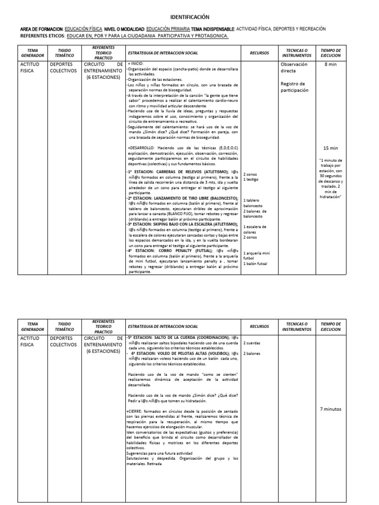 Festival de Clase de Educacion Fisica MSC Rafael Resplandor | PDF