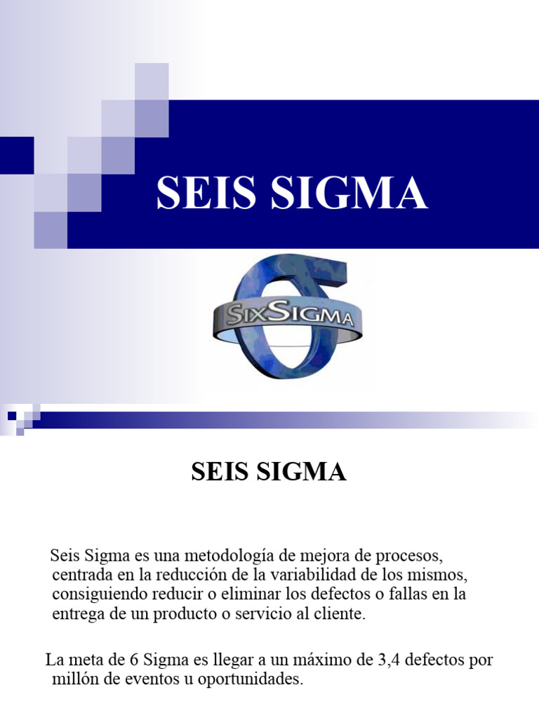 SEIS_SIGMA PI143 | PDF | Six Sigma | Informática