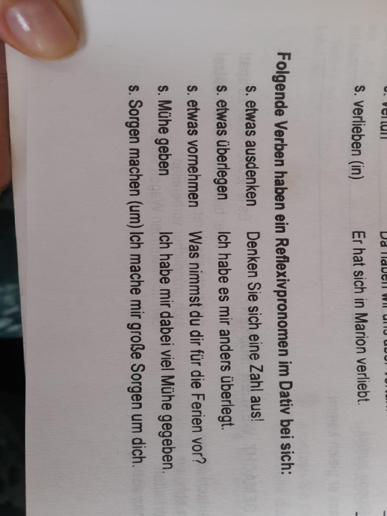 Reflexivpronomen Im Dativ | PDF