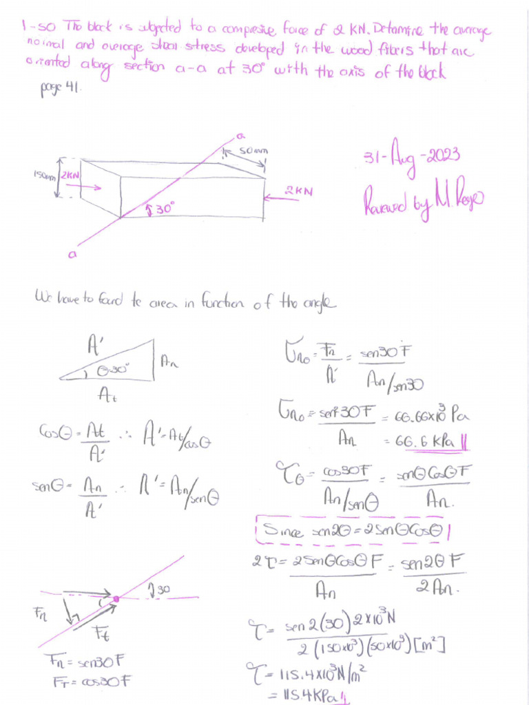 Hibbeler_Mechanics of Materials_Chapter_1_P1.50 | PDF