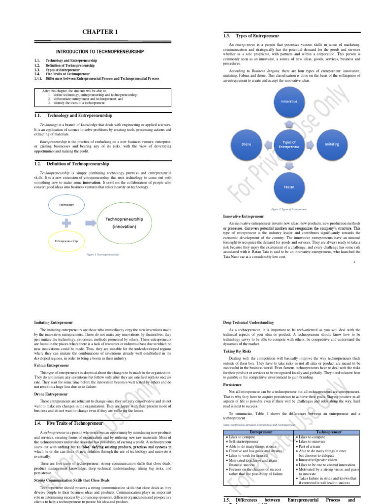 Chapter 1 Introduction To Technopreneurship | PDF | Entrepreneurship ... Chapter 1 Introduction To Technopreneurship | PDF | Entrepreneurship ...