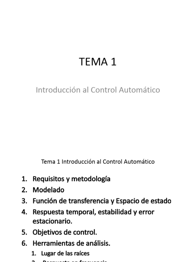 Introducción al Control Automático | PDF | Sistema no lineal | Sistema ...