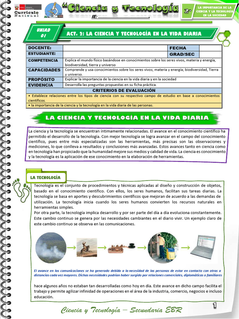 Ciencia y Tecnología en la Vida Diaria | PDF | Science | Conocimiento