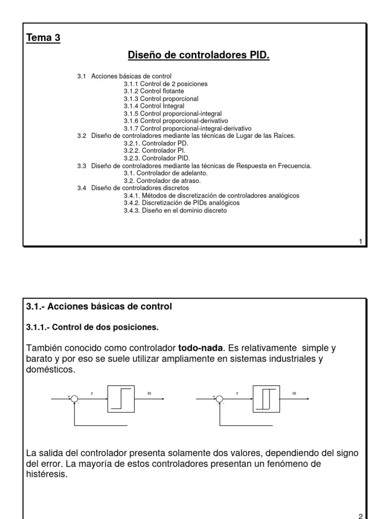 Diseño de Controladores PID Discretos | PDF | Matemáticas Aplicadas ...
