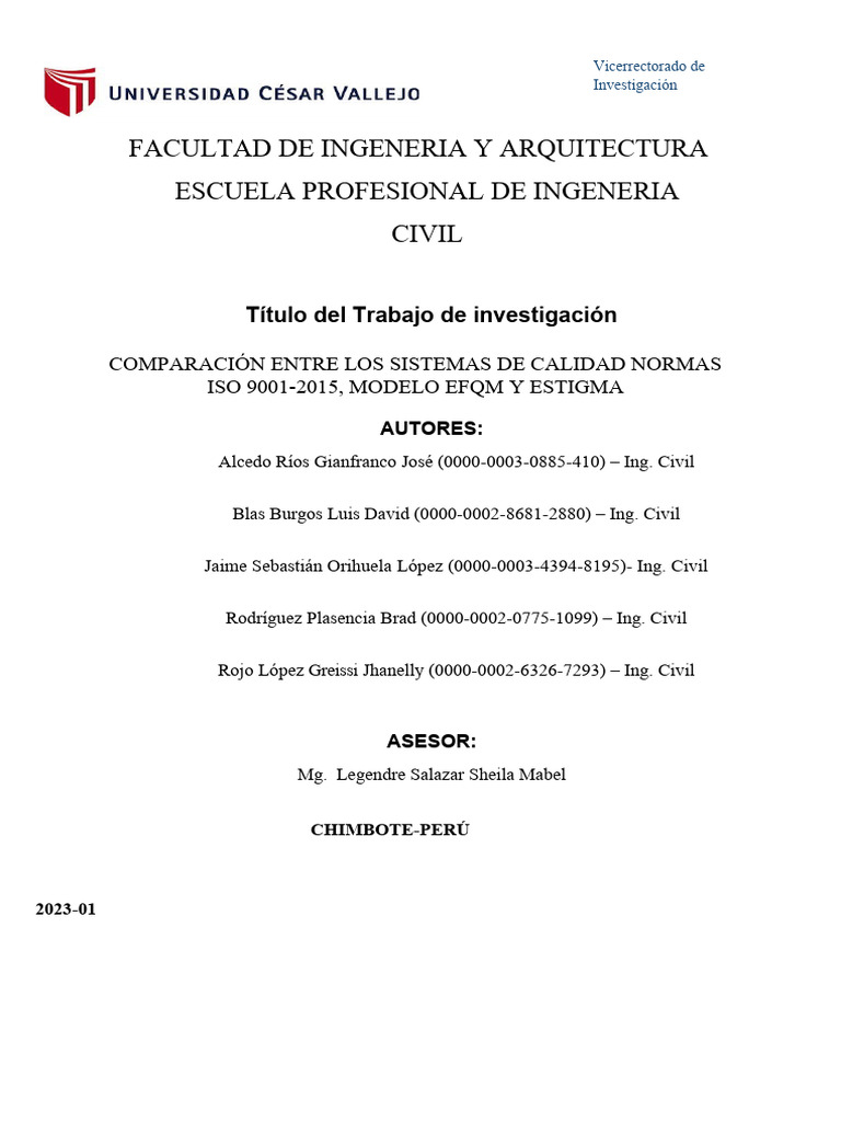 Avance Gestion de La Calidad G6 | PDF | Calidad (comercial) | Six Sigma