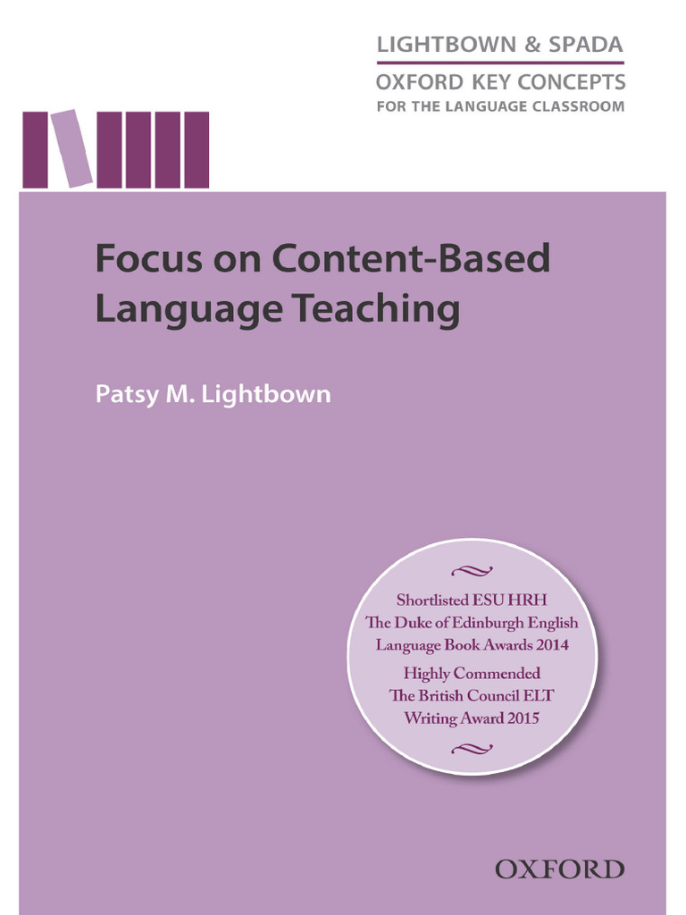 Lightbown Patsy M Focus On Contentbased Language Teaching | PDF
