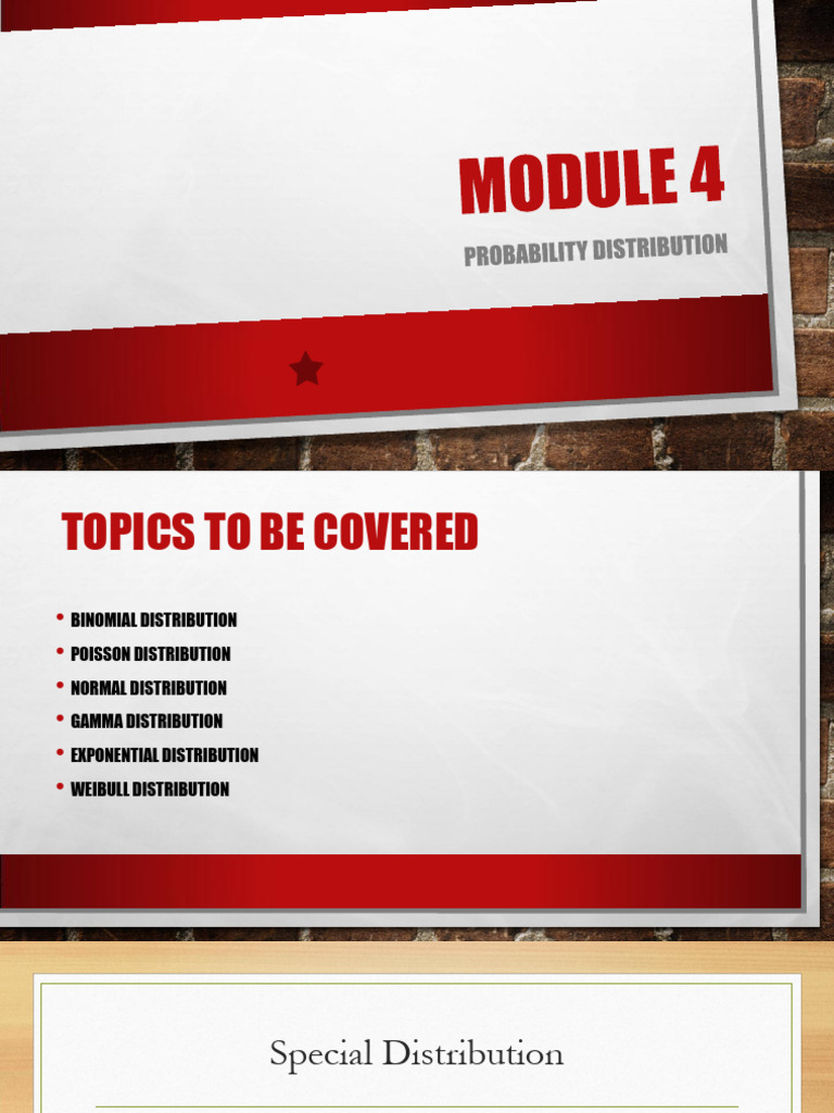 Module 4 | PDF | Probability Distribution | Poisson Distribution